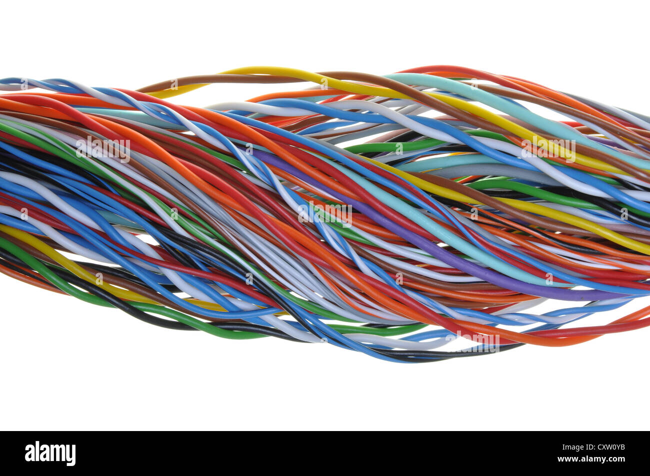 Swirl cable isolated on white backround Stock Photo - Alamy