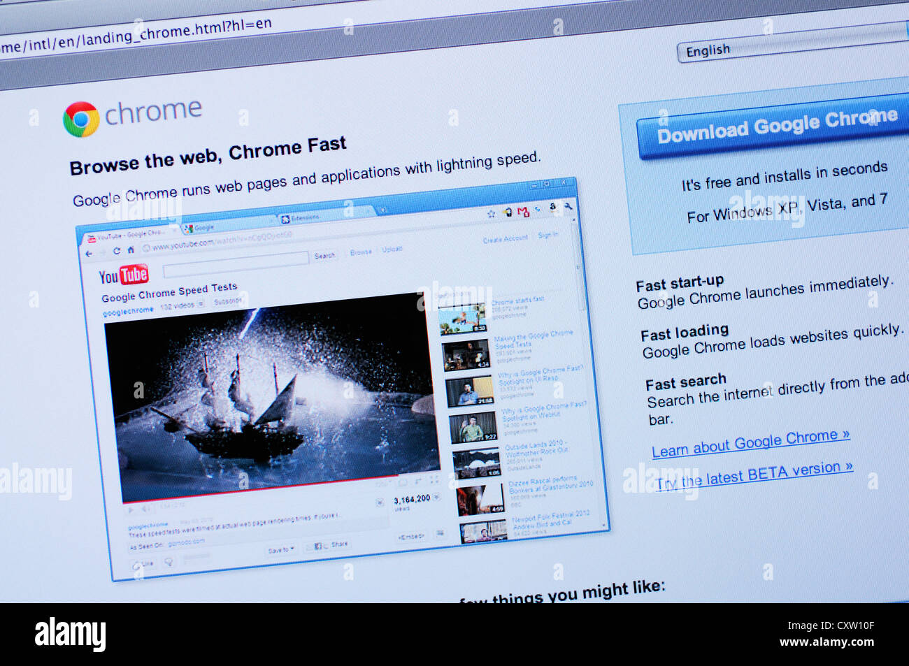 Google Chrome web browser Stock Photo - Alamy