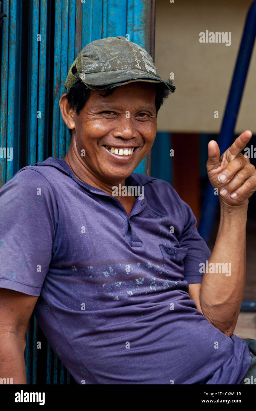 Close-Up Portrait of an Indonesian Man in Banjarmasin in South ...