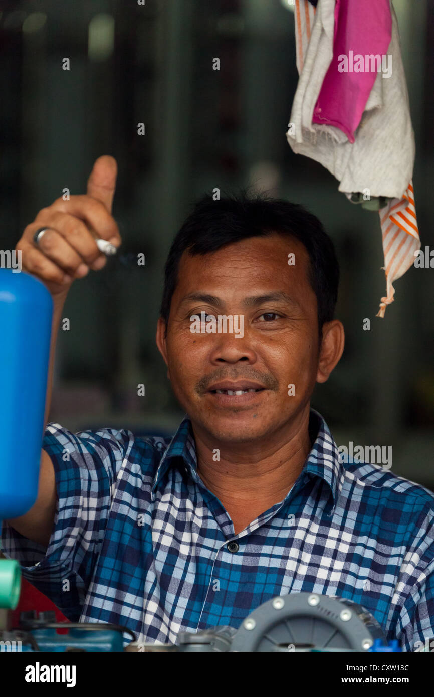 Close-Up Portrait of an Indonesian Man in Banjarmasin in South ...