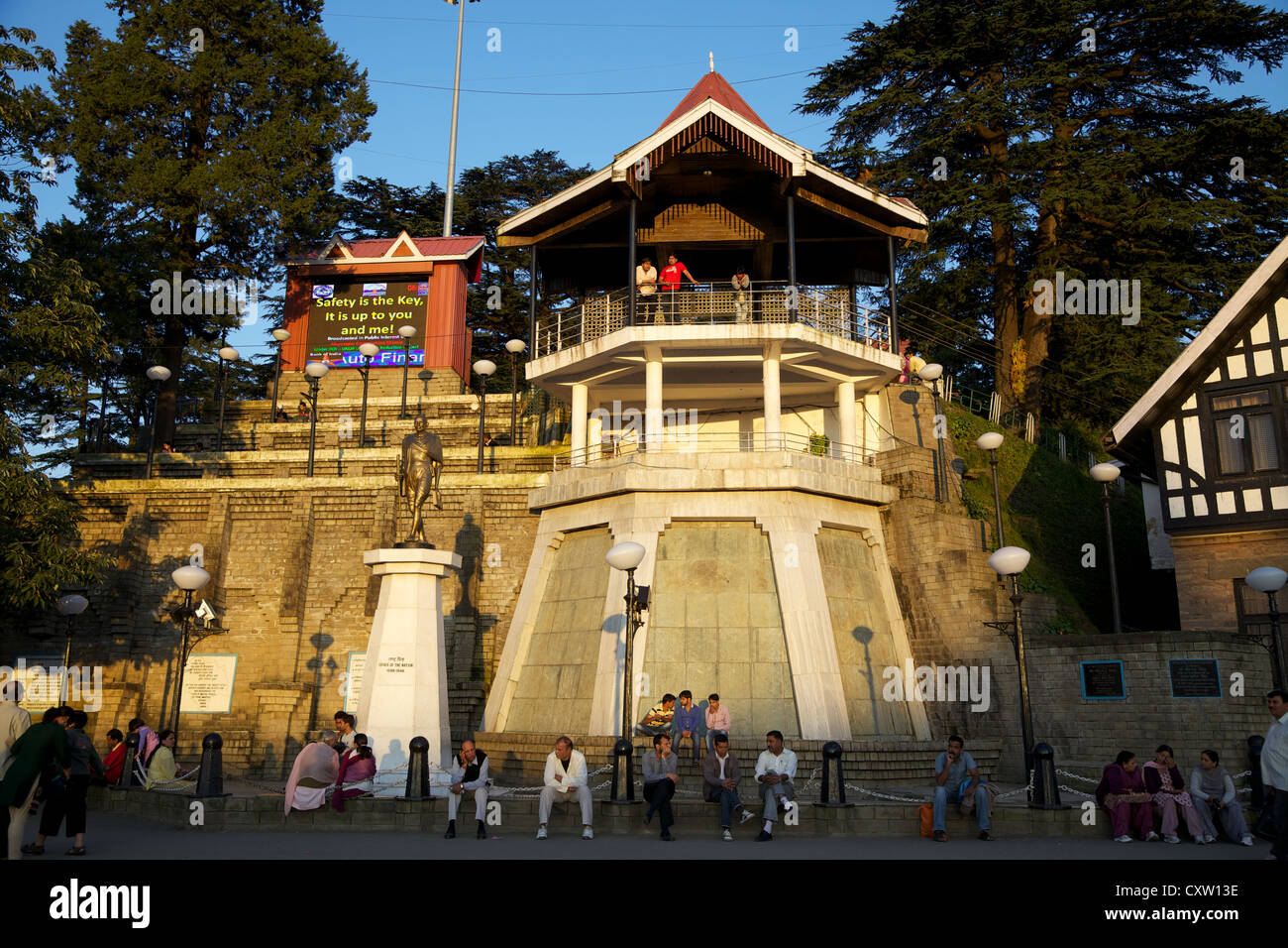 Tourist spot at The Ridge in Shimla, India Stock Photo - Alamy
