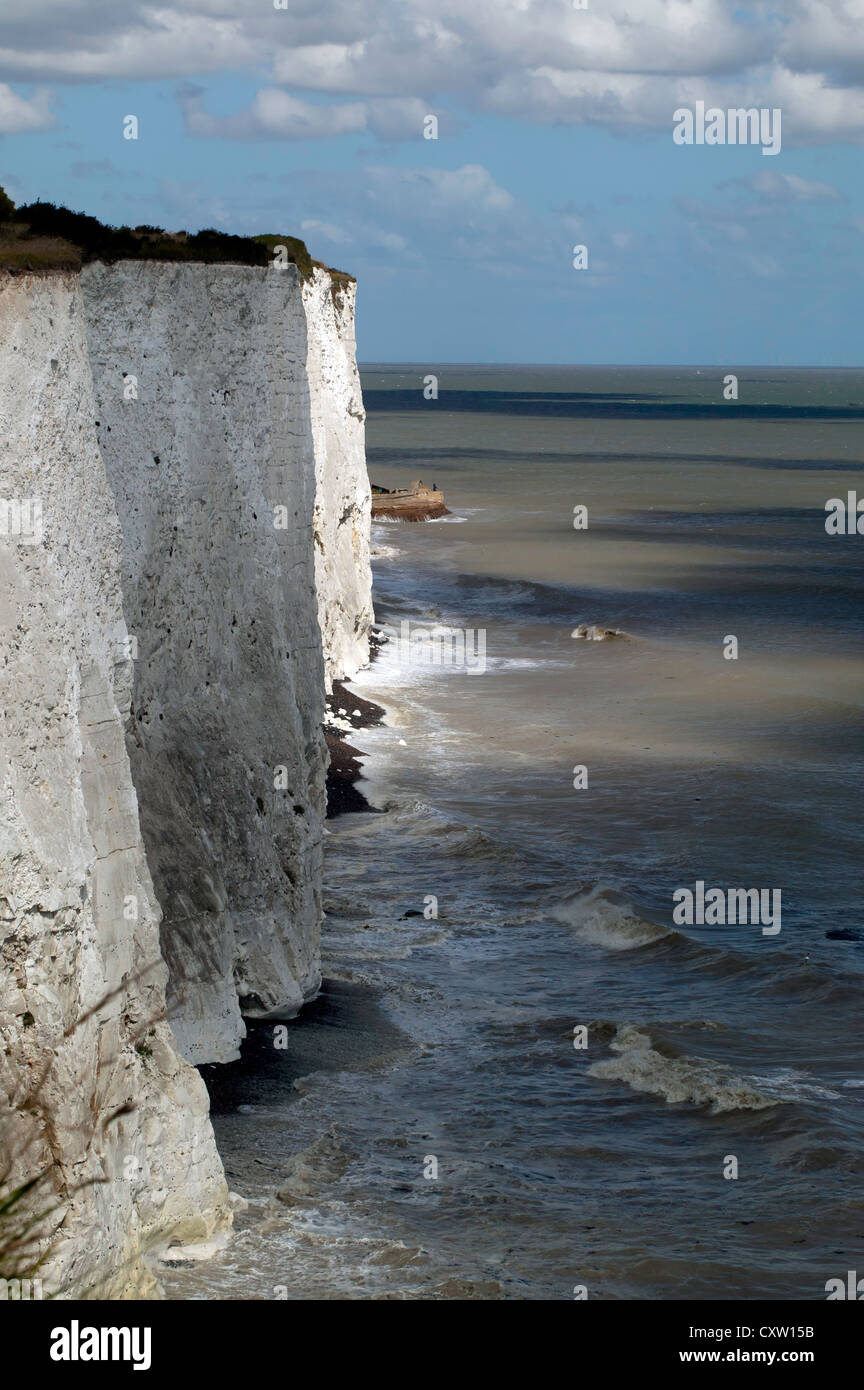 Dramatic view of the cliffline, from the clifftop section of the Saxon ...
