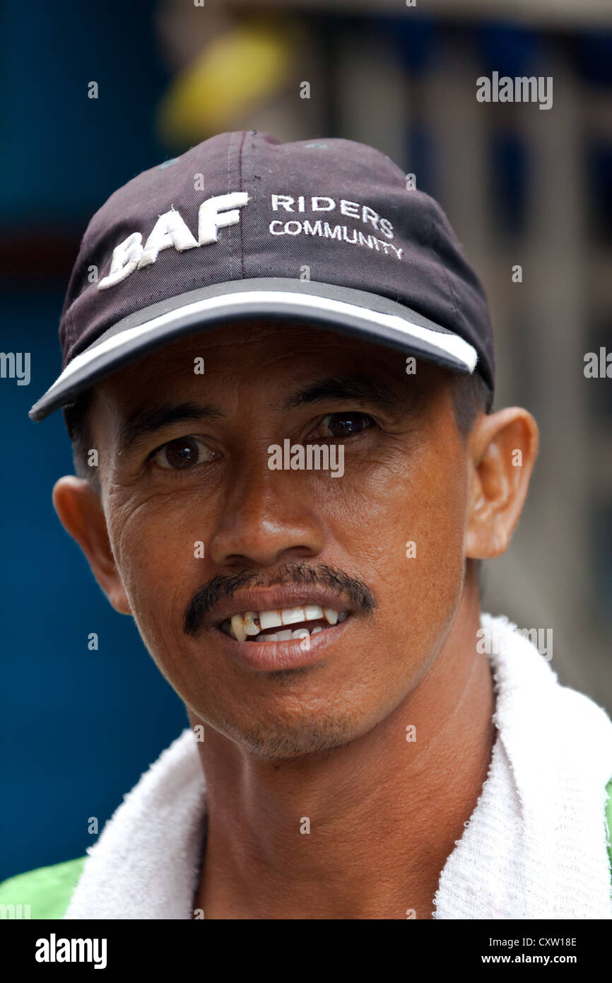 Close-Up Portrait of an Indonesian Man in Banjarmasin in South ...