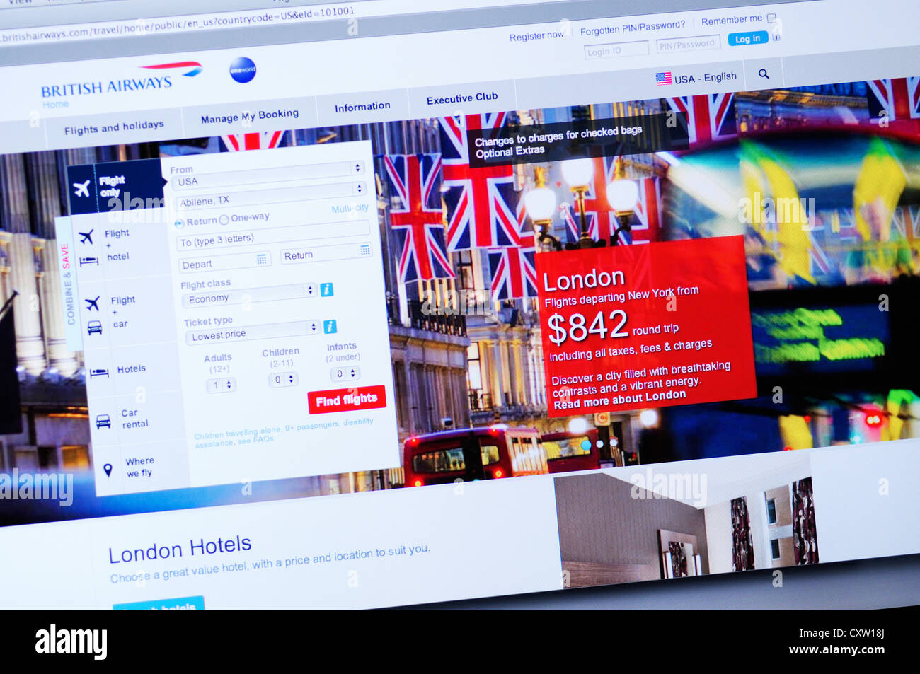 British airways ticket hi-res stock photography and images - Alamy