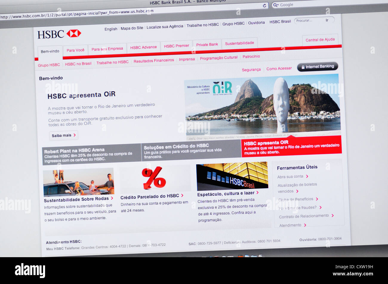 HSBC website Brazil - online banking Stock Photo - Alamy