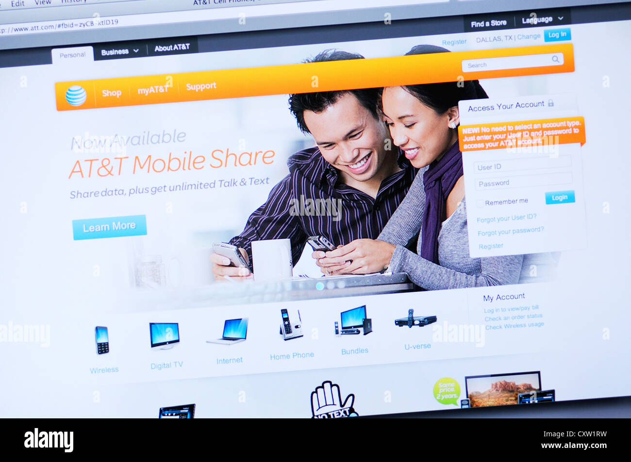 Att website hi-res stock photography and images - Alamy