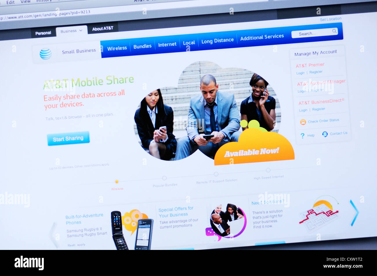 Att website hi-res stock photography and images - Alamy