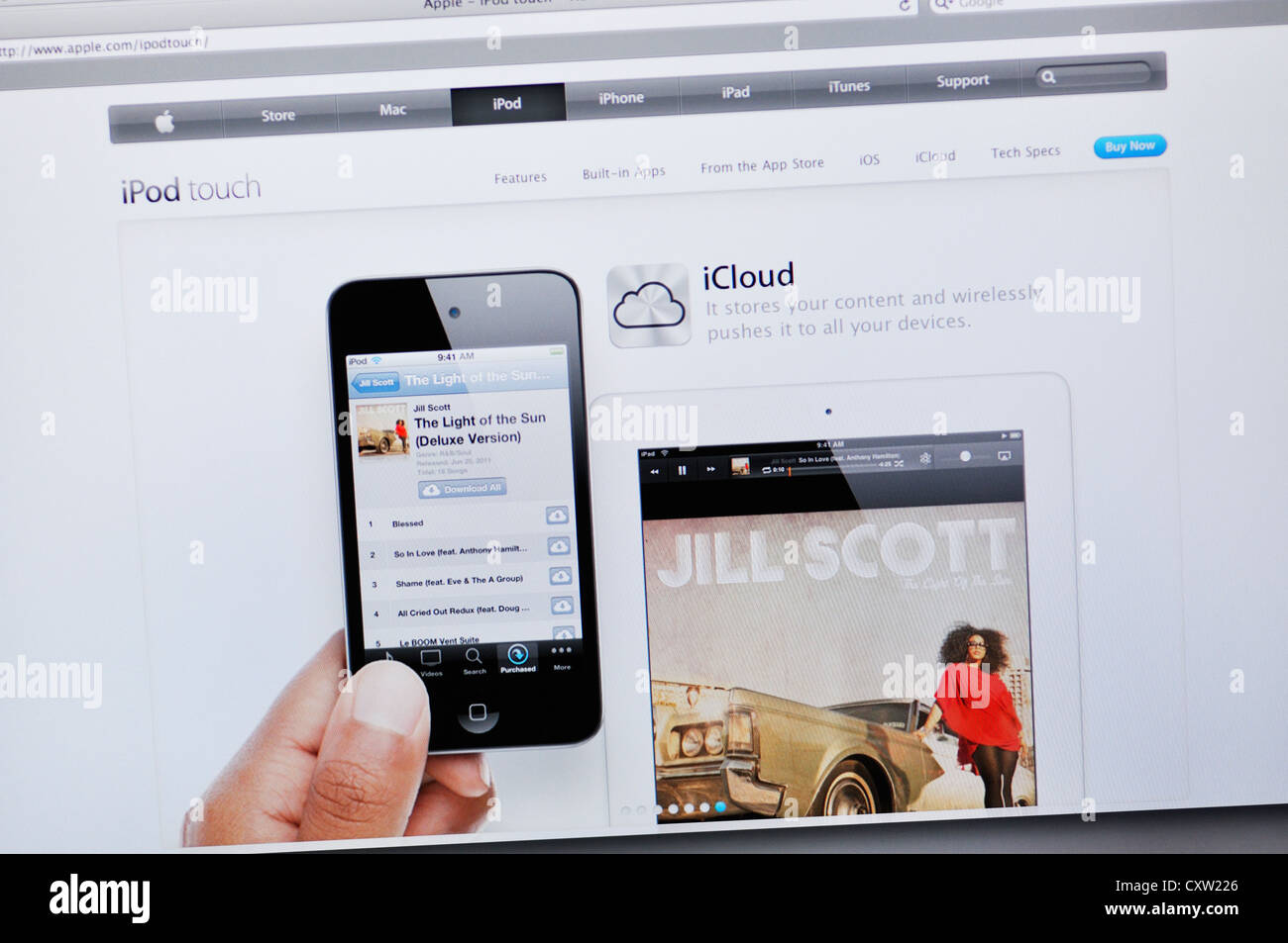 Apple Store website - iCloud Stock Photo - Alamy