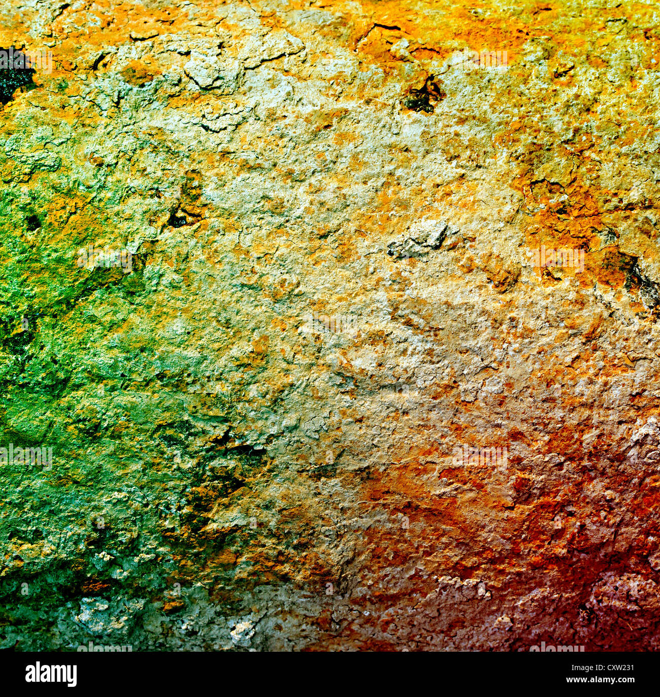 Rust Grunge textured background under a layer of clay with shades of ...