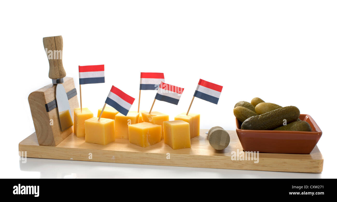 dutch flag on pieces of cheese Stock Photo - Alamy
