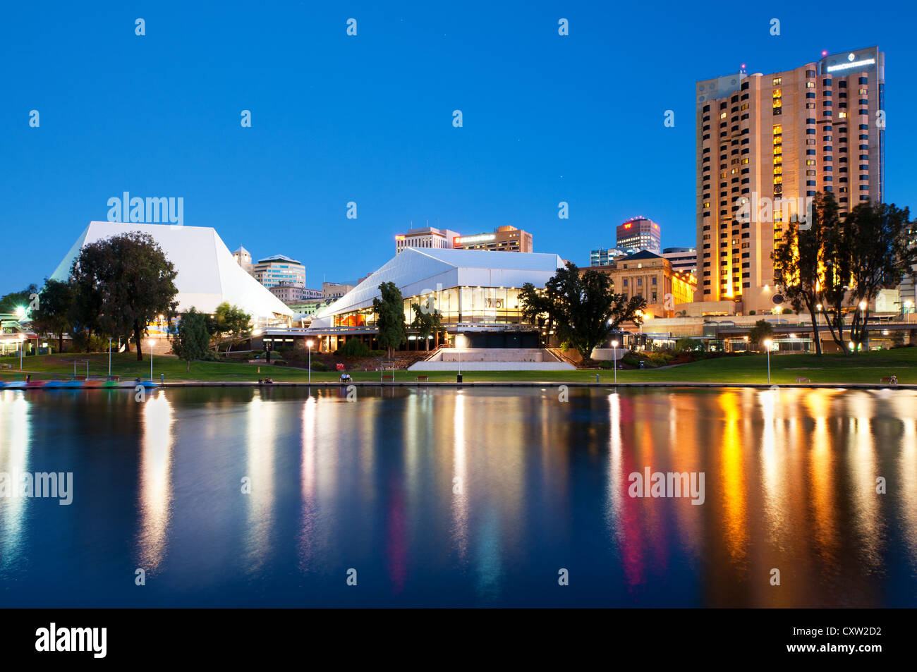 Lake Torrens reflections of Adelaide city Stock Photo - Alamy