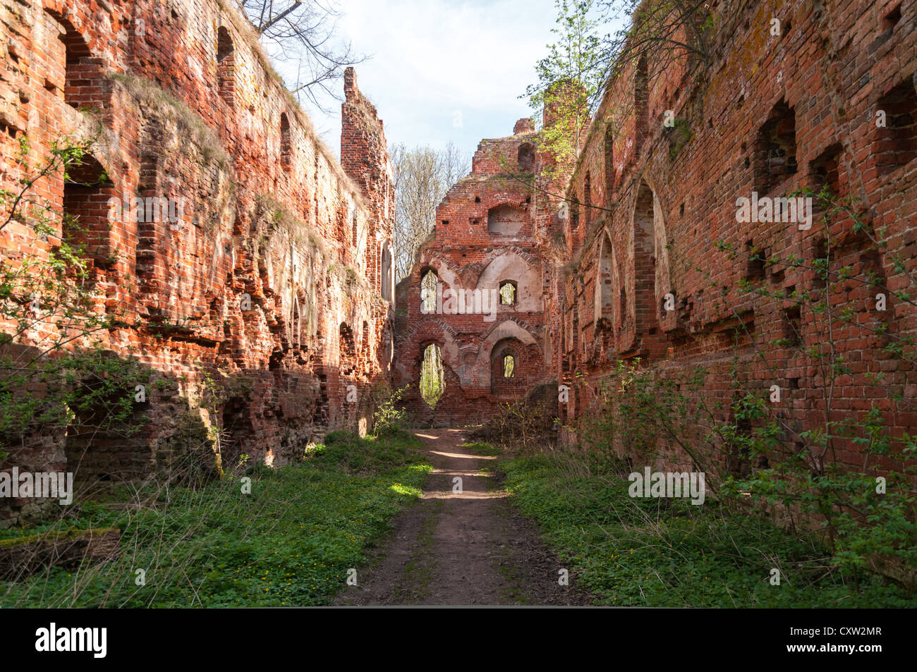 Balga - ruins of medieval castle of the Teutonic knights. Kaliningrad ...