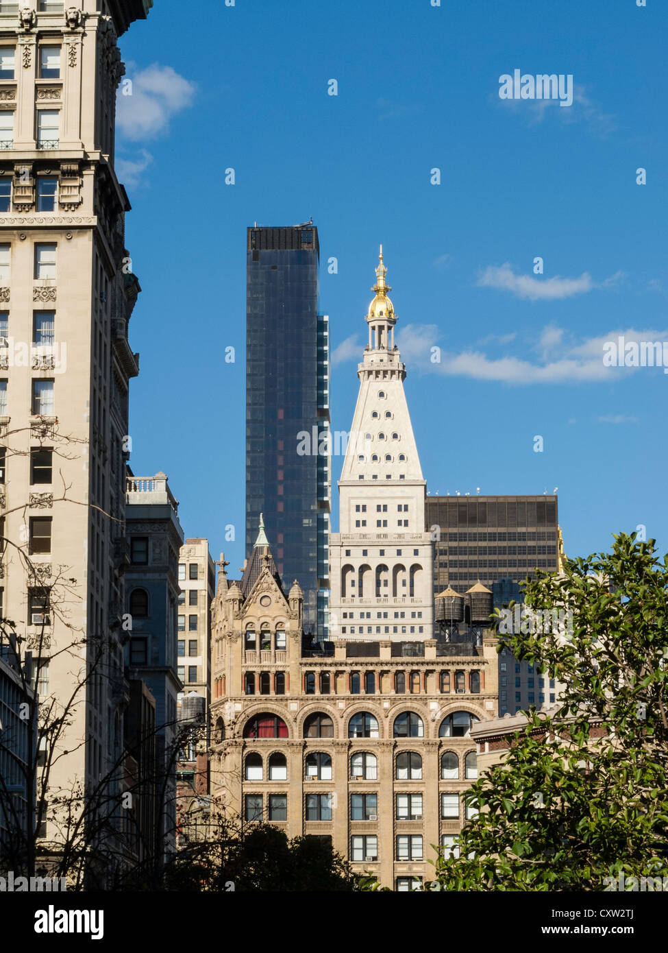 Midtown Skyline with Met Life Tower, 1 Madison Avenue, Madison Square ...