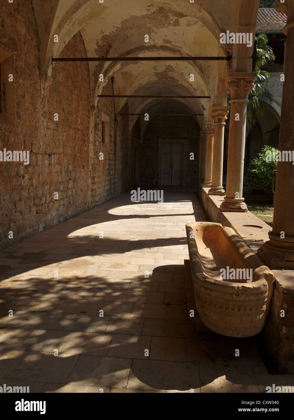 The former Benedictine Monastery on Lokrum island, Dubrovnik, Croatia ...