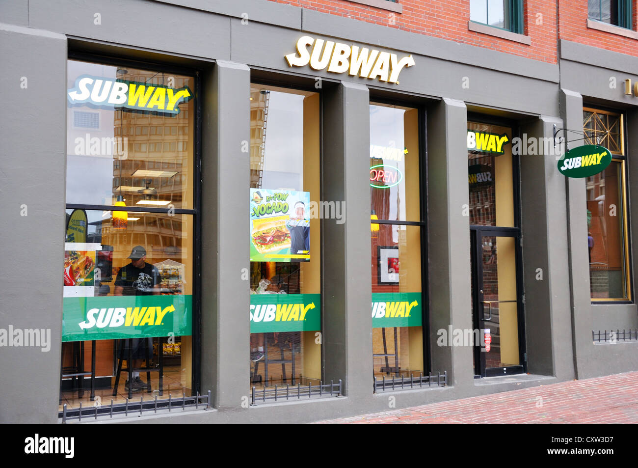 Subway restaurant in Boston, Massachusetts, USA Stock Photo - Alamy