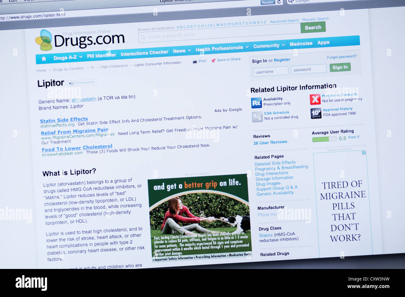 Lipitor hi-res stock photography and images - Alamy