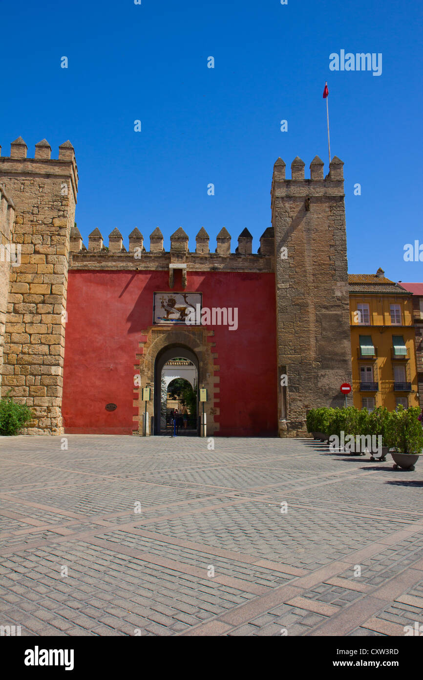 entrance gate to Real Alcazar, Sevilla, Spain Stock Photo - Alamy