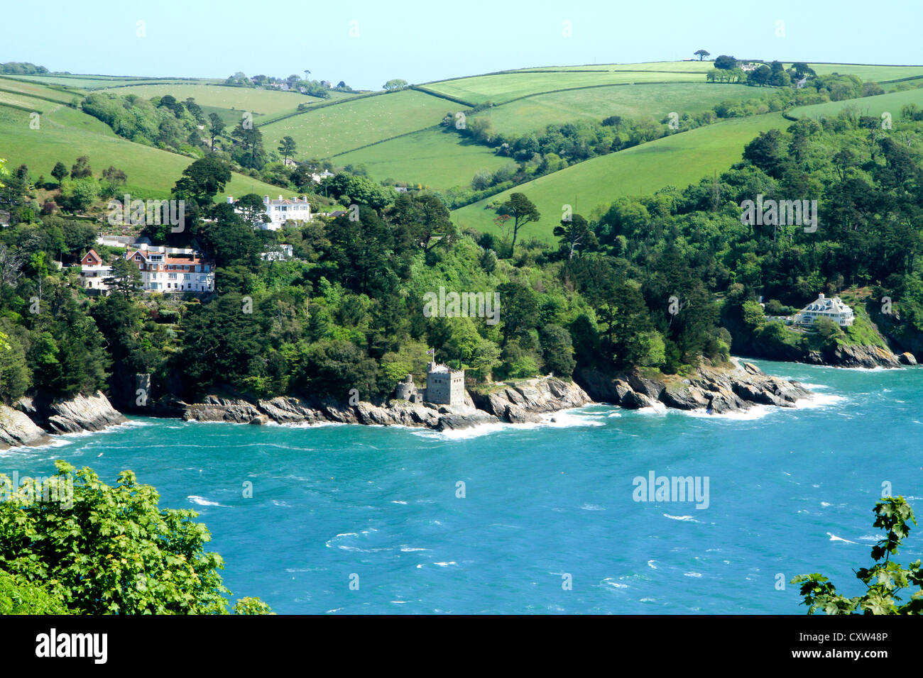 Devon coastline near Dartmouth Devon from the South West Coast path ...