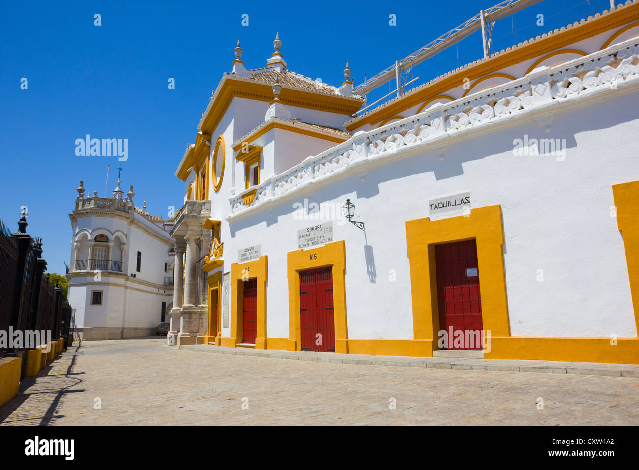 The famous bull arena of Seville, Spain Stock Photo - Alamy