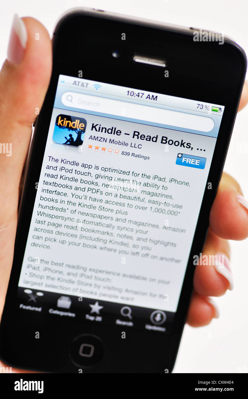 Kindle smart phone app hi-res stock photography and images - Alamy