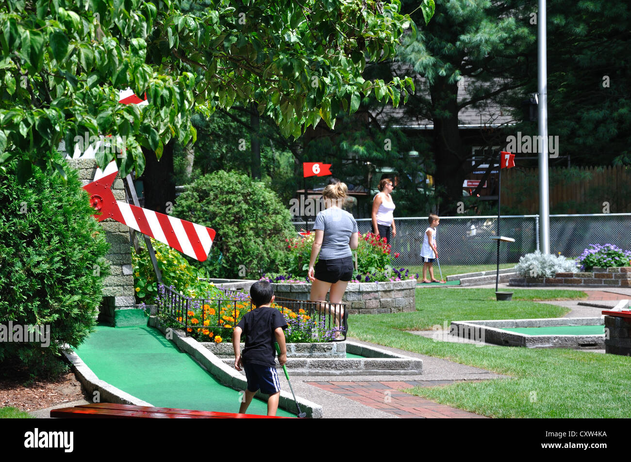 Miniature golf course Stock Photo - Alamy