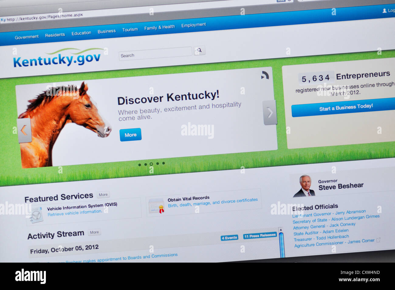 Kentucky gov hi-res stock photography and images - Alamy