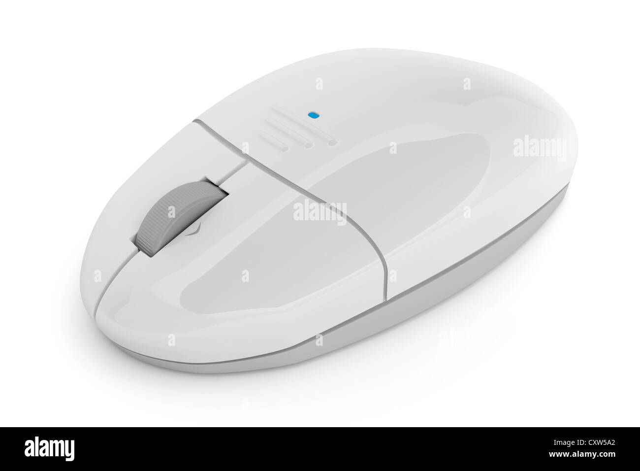 Wireless computer mouse on white background Stock Photo - Alamy