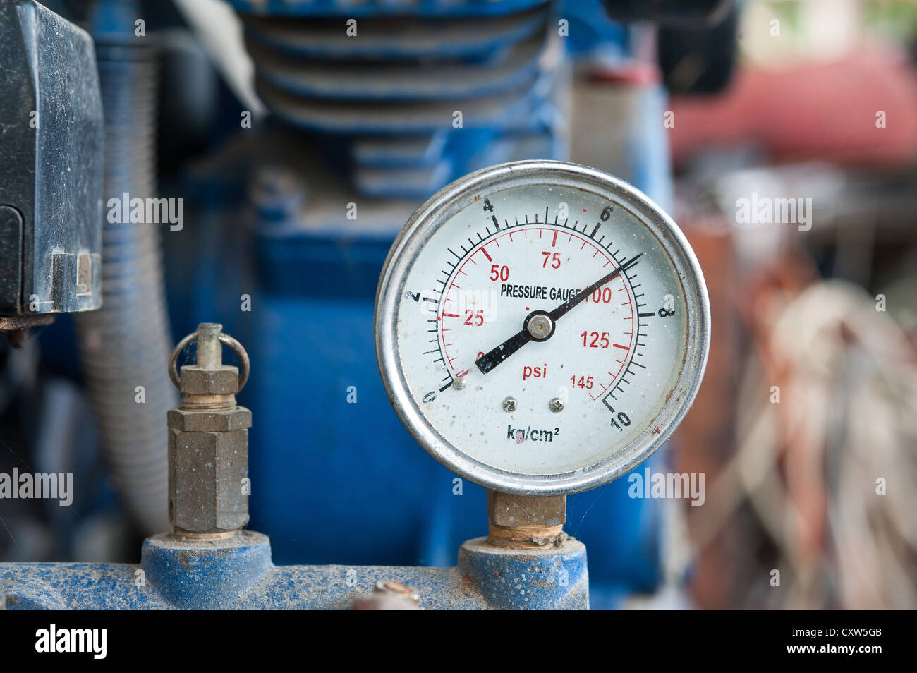 Closeup of pressure meter Stock Photo - Alamy