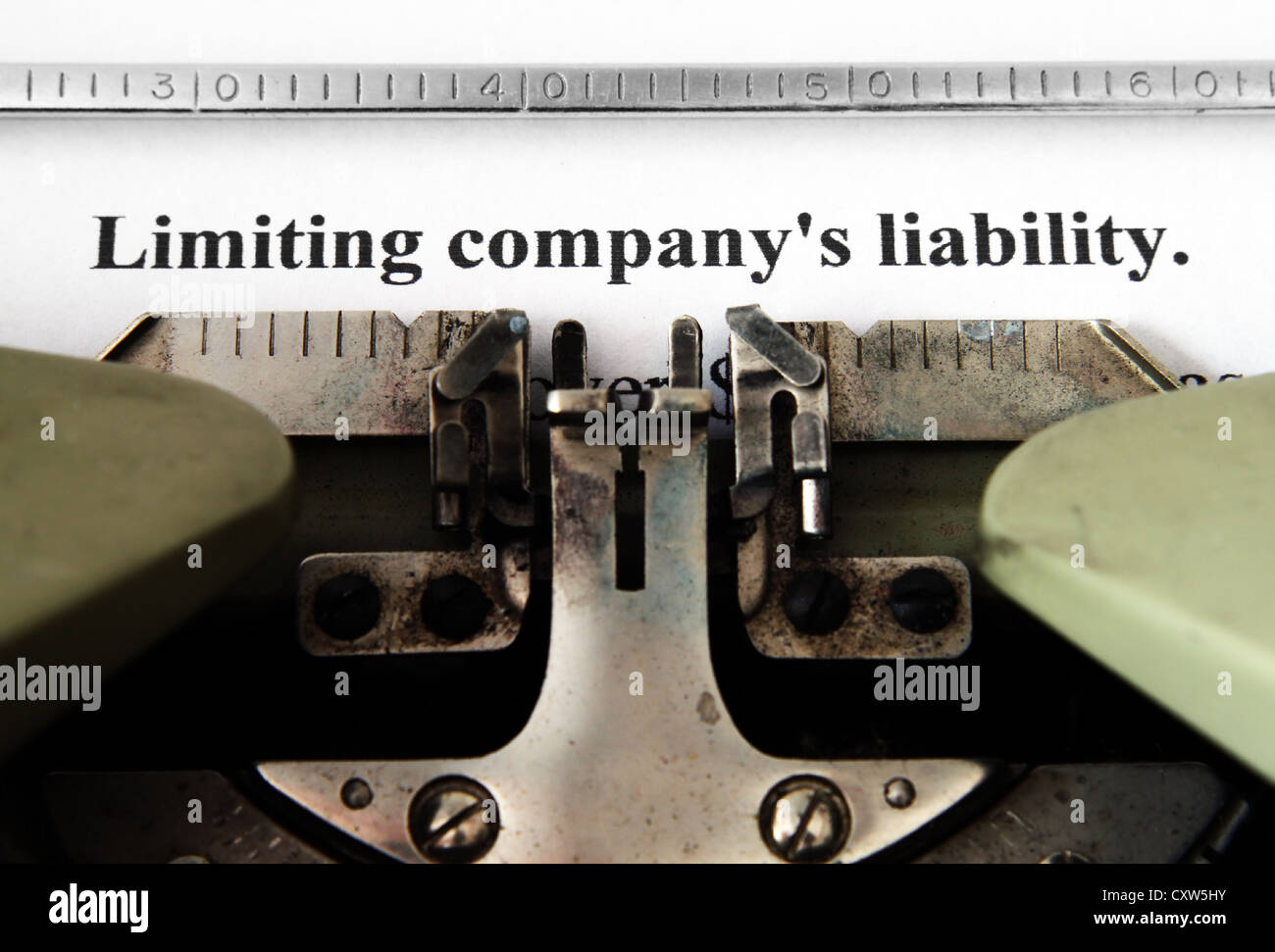 Document on typewriter Stock Photo - Alamy