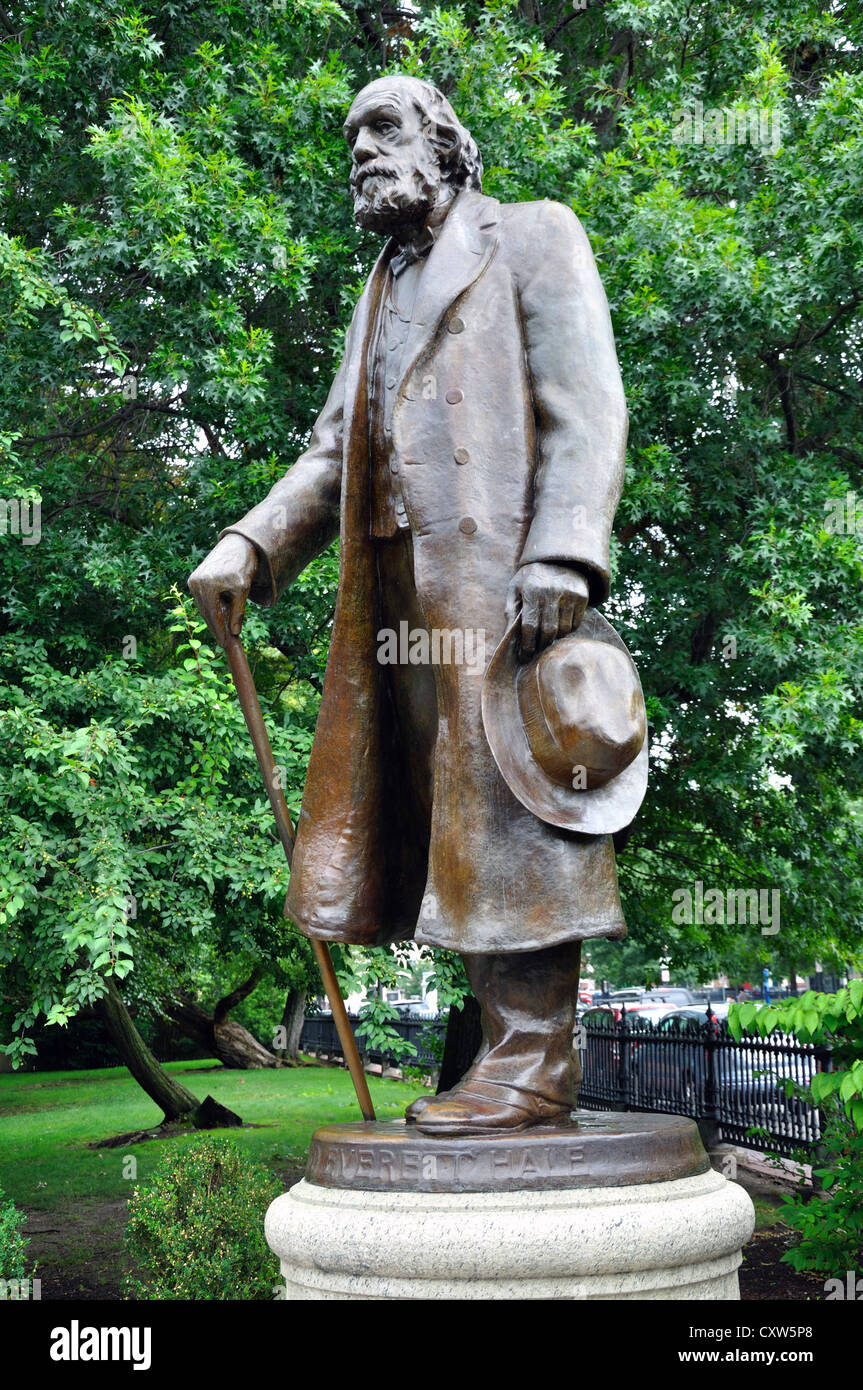 Everett Hale statue, Boston, Massachusetts, USA Stock Photo - Alamy