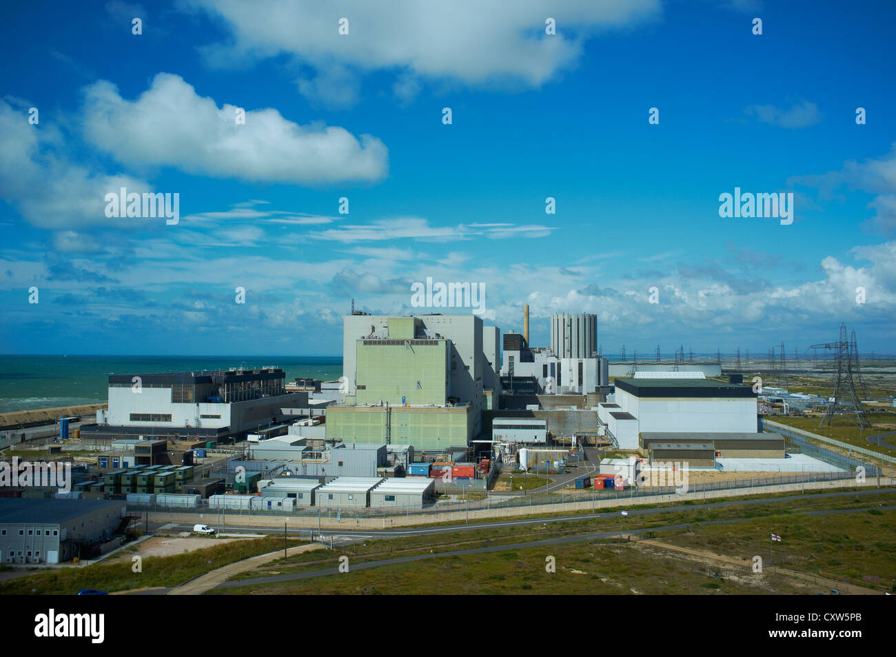 Dungeness Nuclear Power Station from the top of the old lighthouse ...