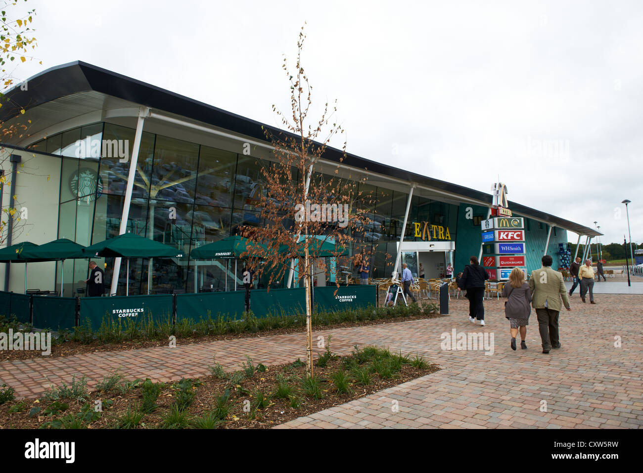 New motorway service area on the M25 at Cobham built on the New Barn ...