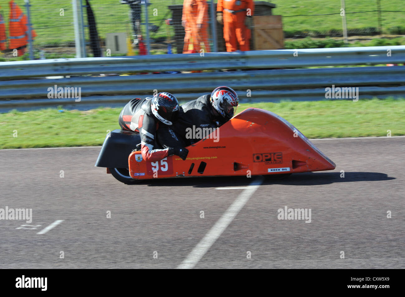 motorbike and sidecar bike race at thruxton Stock Photo - Alamy
