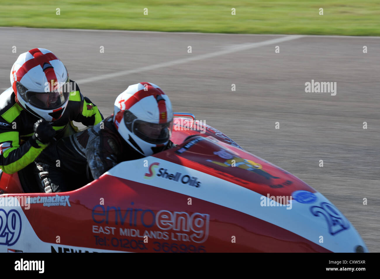 motorbike and sidecar bike race at thruxton Stock Photo - Alamy