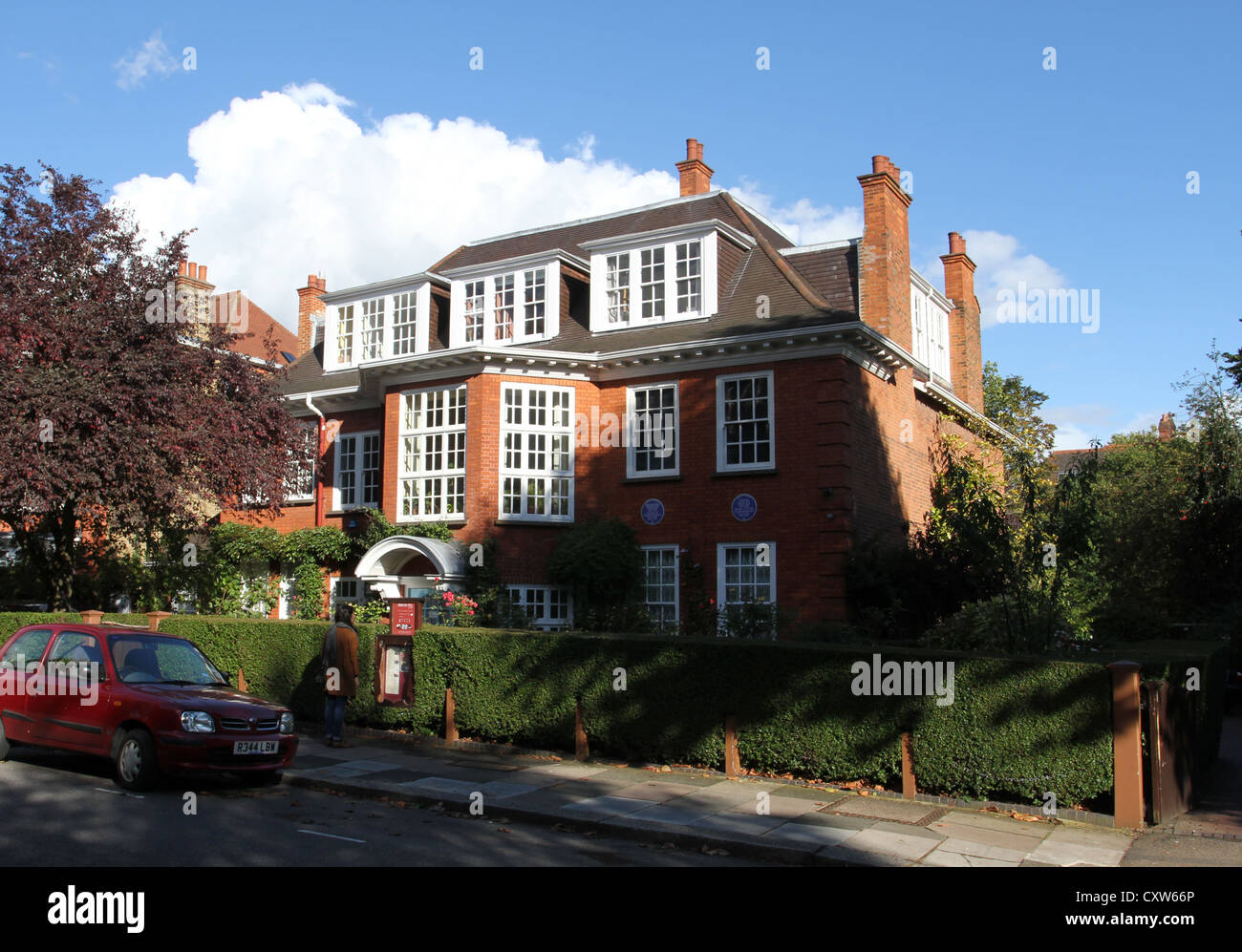 Exterior of Freud House Museum Hampstead London October 2012 Stock ...