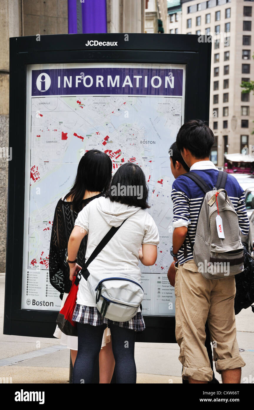 Map of boston massachusetts hi-res stock photography and images - Alamy