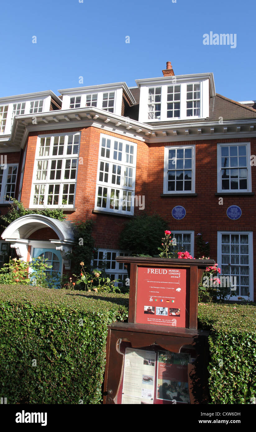 Exterior of Freud House Museum Hampstead London October 2012 Stock ...