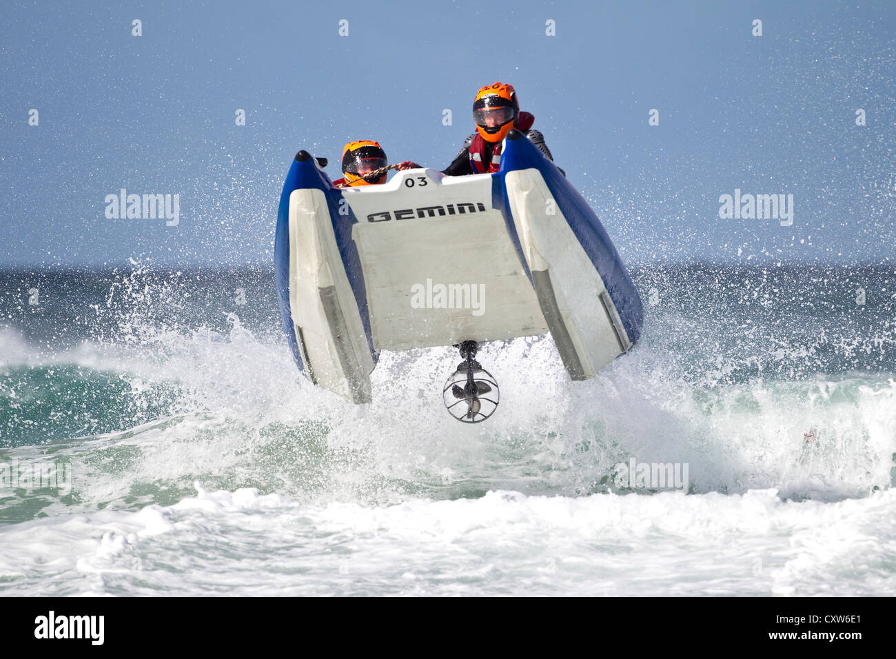 Zapcat Racing, Fistral Beach, Cornwall UK Stock Photo - Alamy