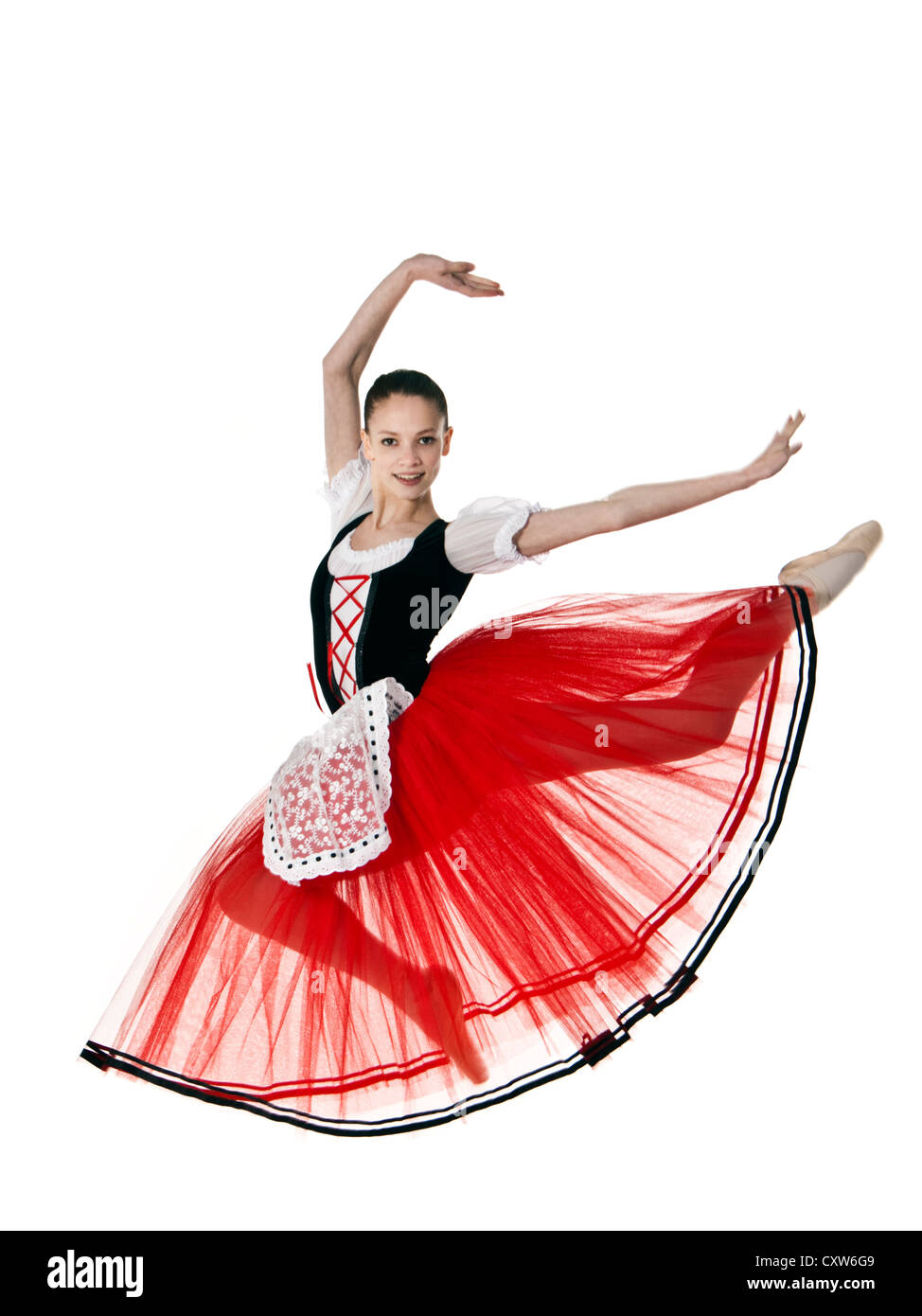 Teenagers Doing Ballet Leaps