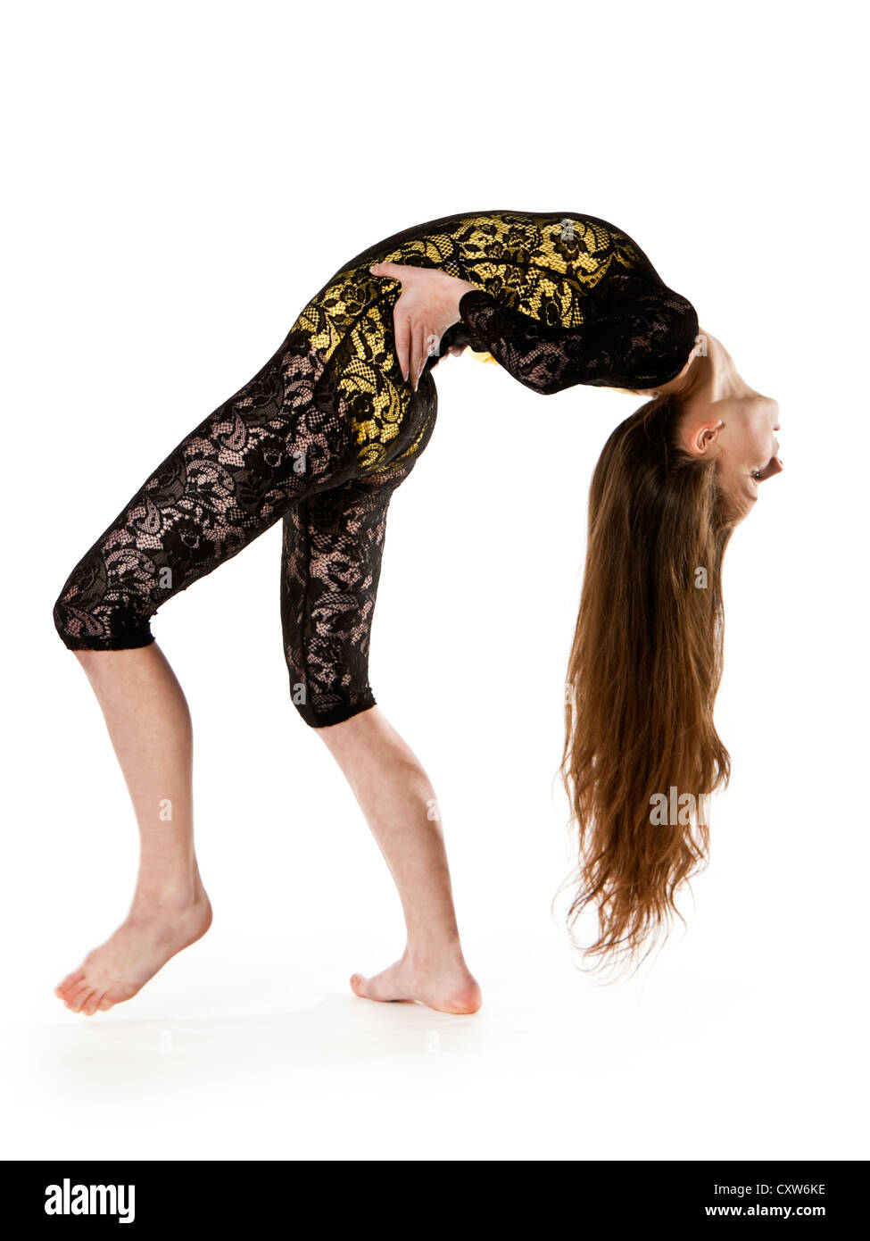 Teenage dancer in modern commercial / jazz dance costume Stock Photo ...