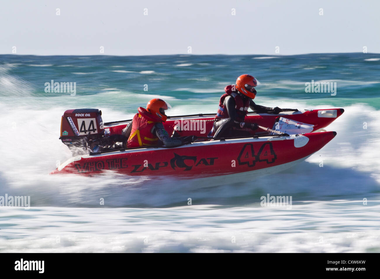 Zapcat Racing, Fistral Beach, Cornwall UK Stock Photo - Alamy
