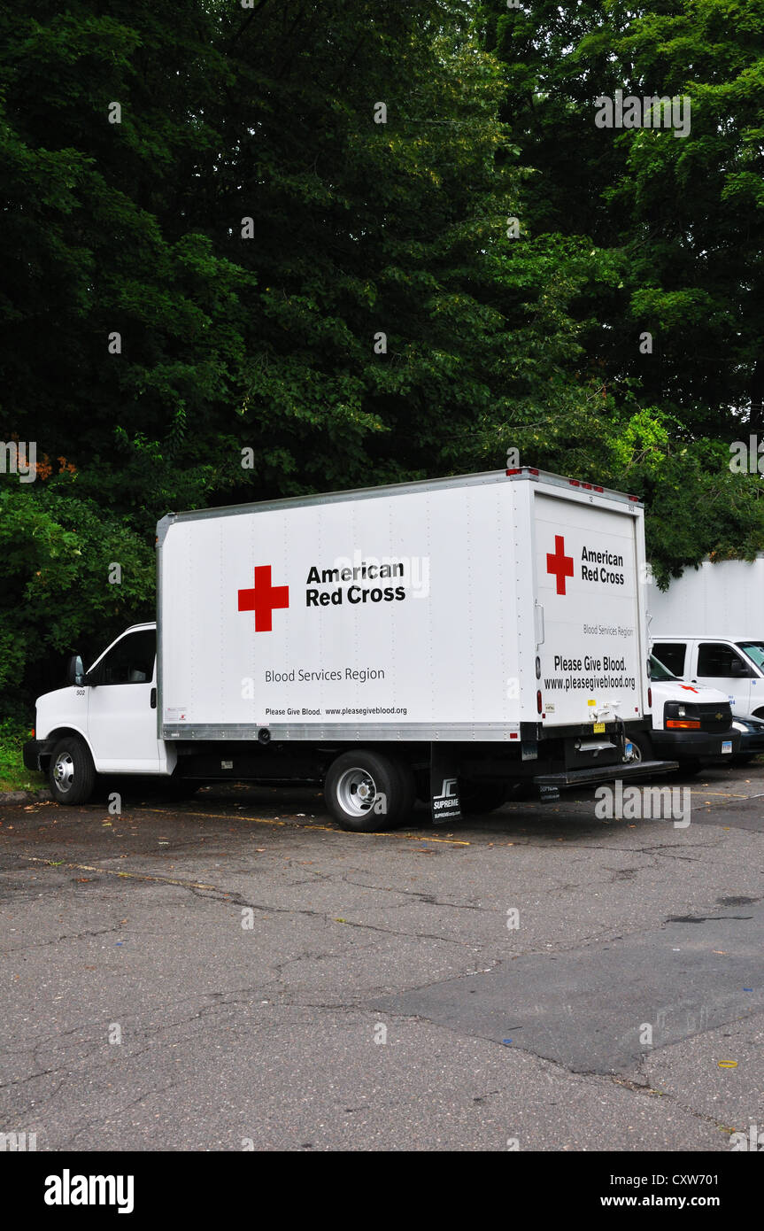 Red Cross vehicles, USA Stock Photo - Alamy