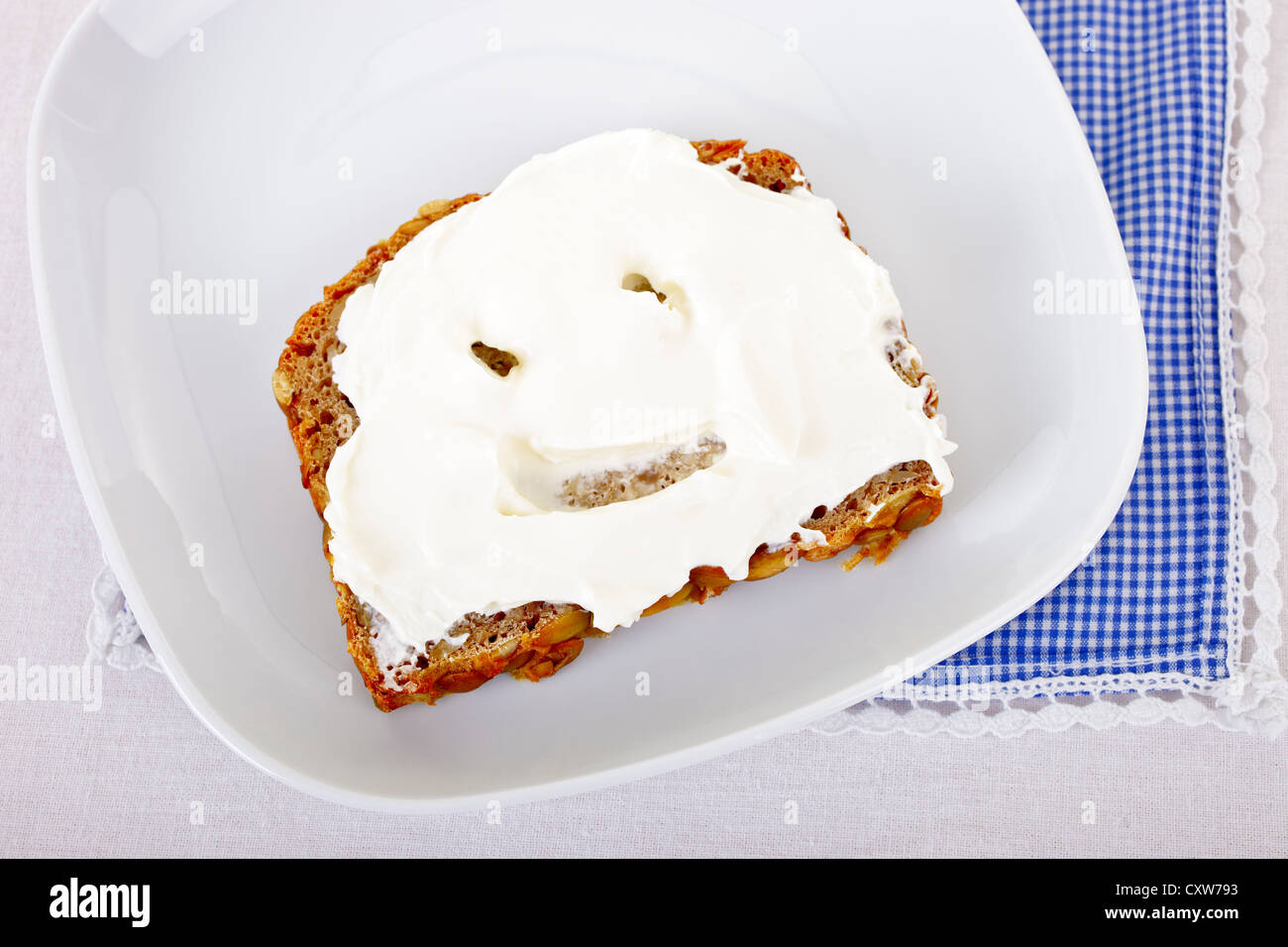 Smiley face bread Stock Photo - Alamy