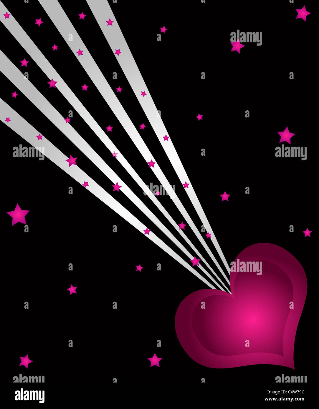 Rays heart design hi-res stock photography and images - Alamy