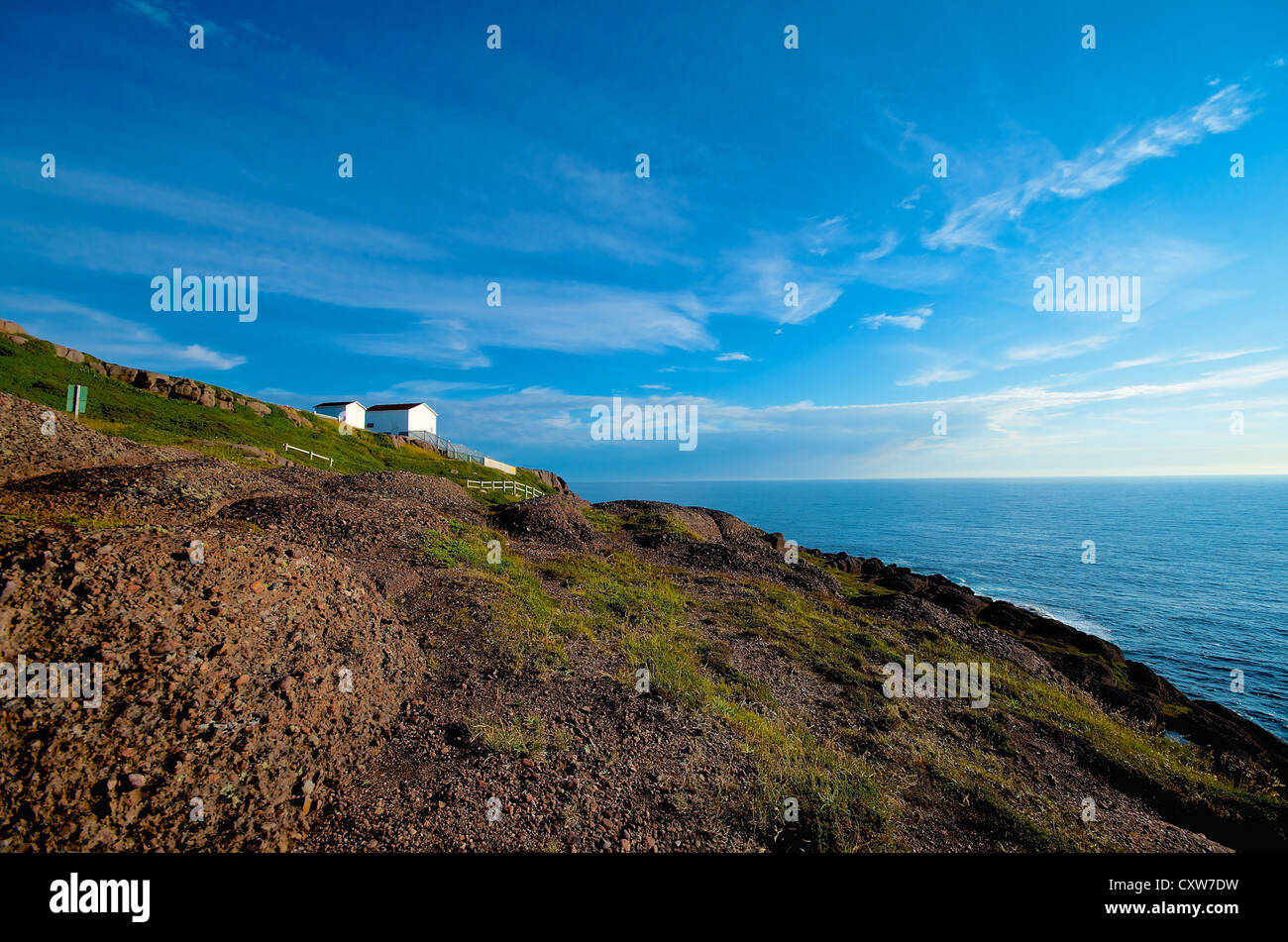 Lighthouse at Cape Spear, Newfoundland, Canada. Most easterly point in ...