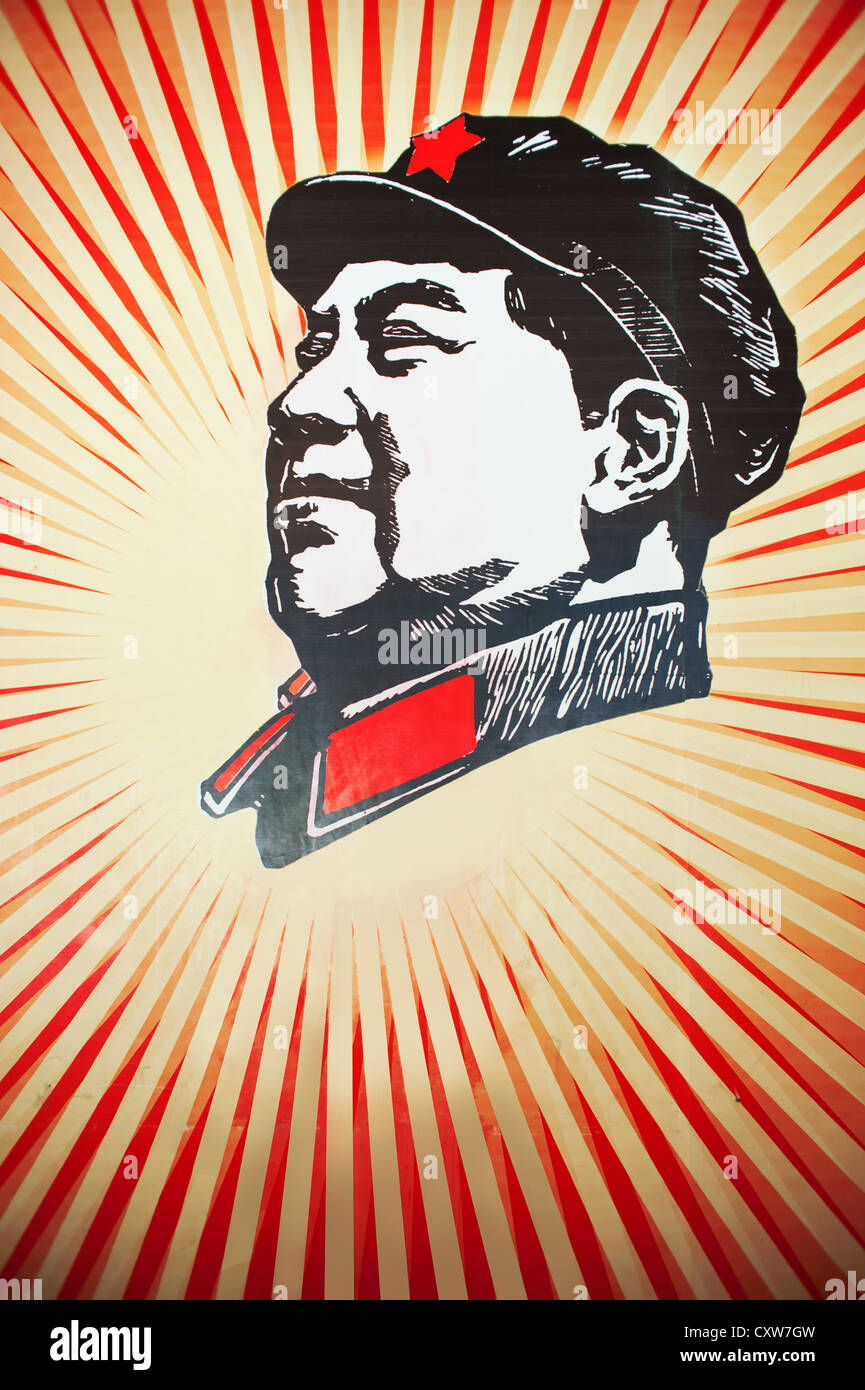 The late leader MAO zedong portrait Stock Photo - Alamy