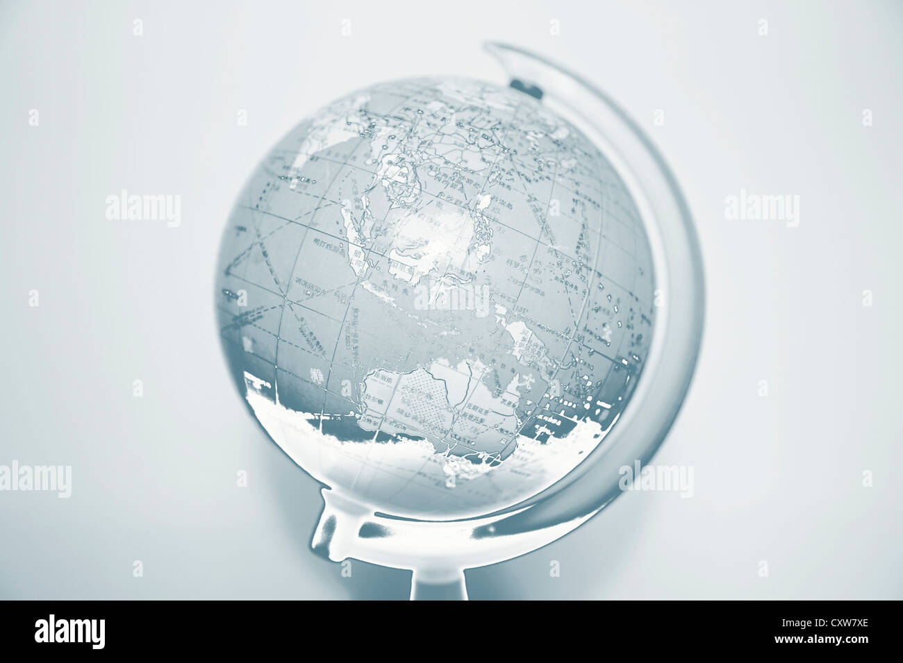 Globes of white background Stock Photo - Alamy