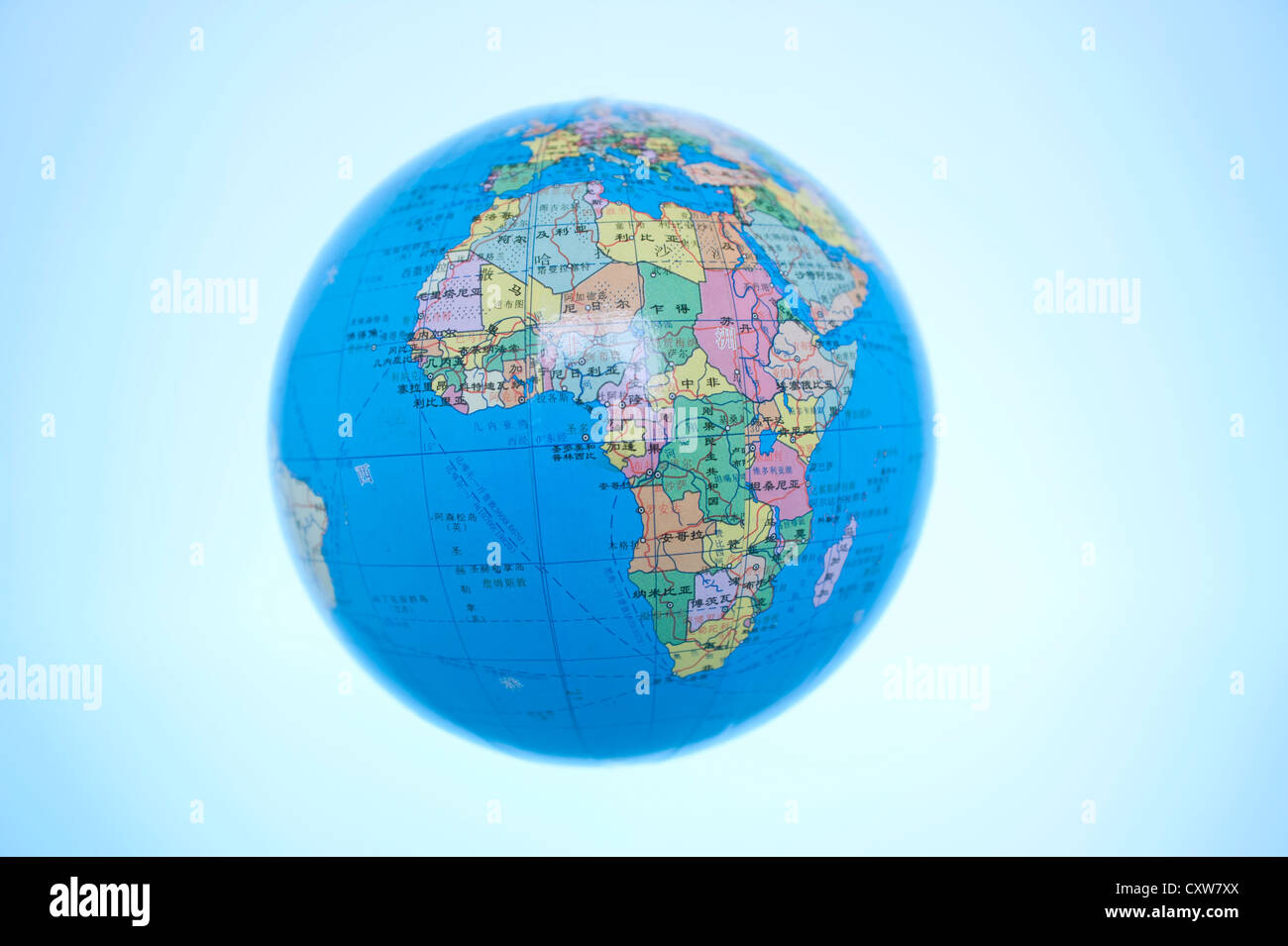 Globes of white background Stock Photo - Alamy