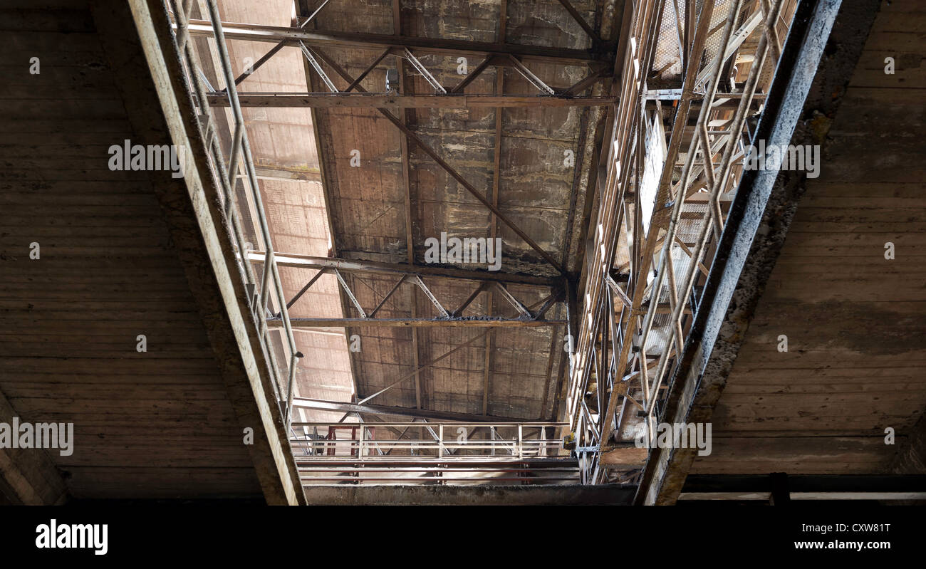 ceiling of an abandoned factory Stock Photo - Alamy