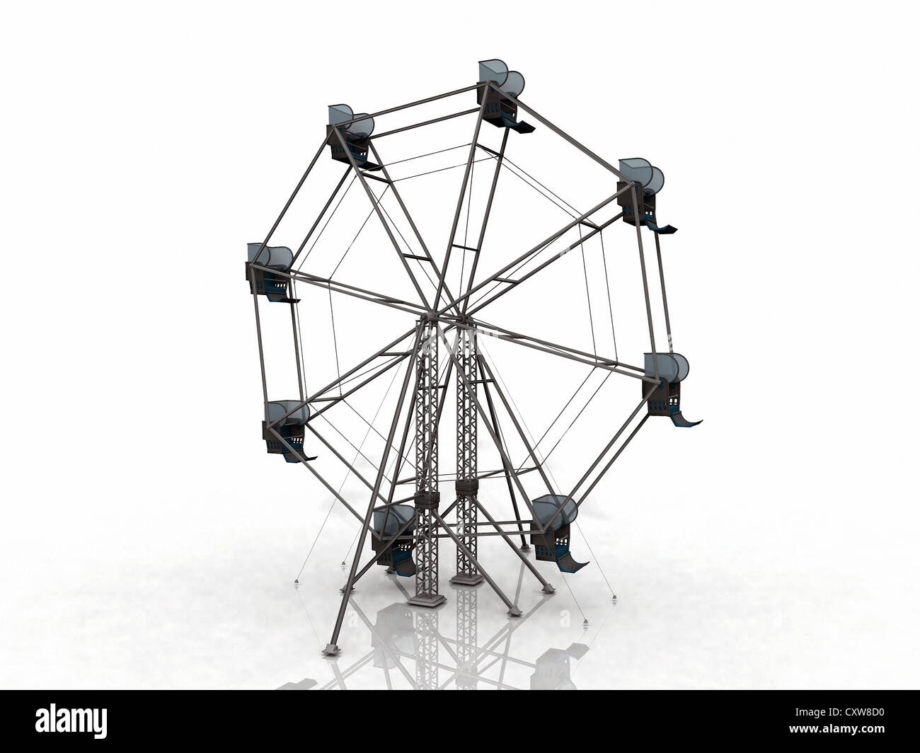 the big wheel on a white background Stock Photo - Alamy